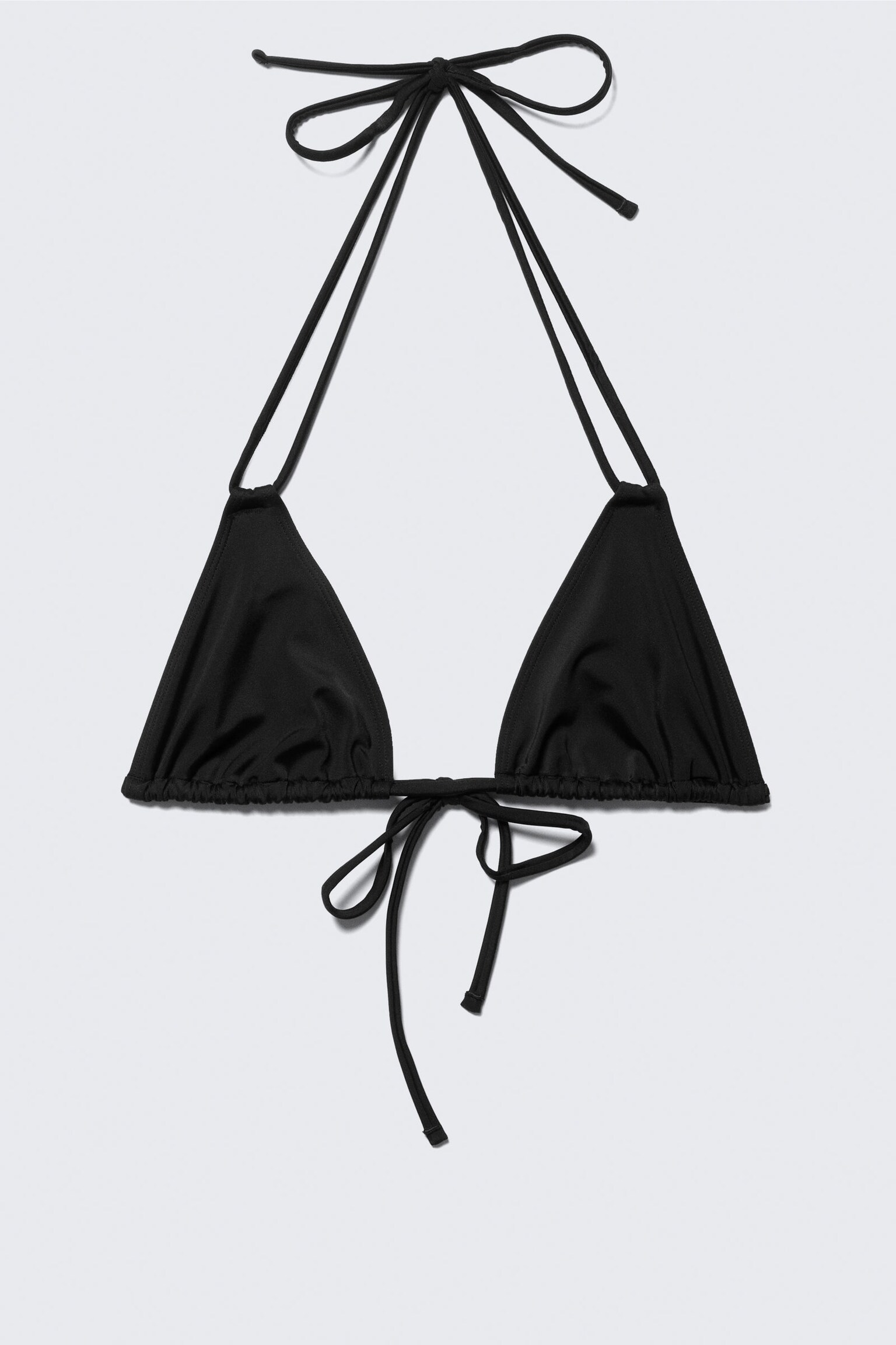 triangle halter bikini top - Black | Monki WW
