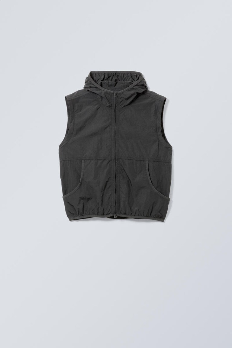 tracksuit-jacka i nylon - Mörkgrå | Weekday SE