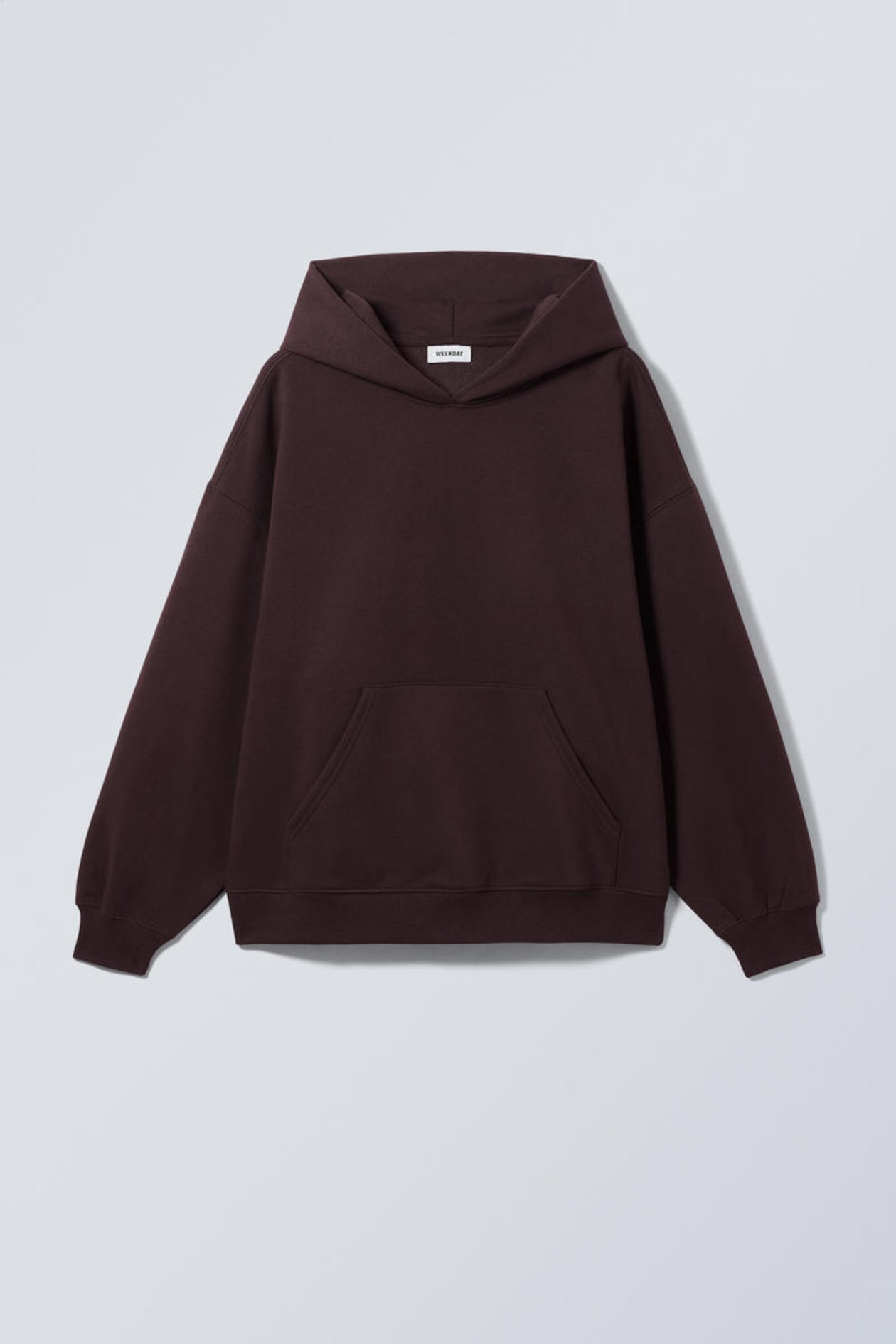 oversized heavyweight hoodie - Burgundy | Weekday GB