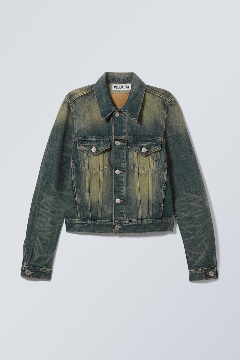 regular fit denim trucker jacket - Carson Blue - Dark Blue | Weekday WW