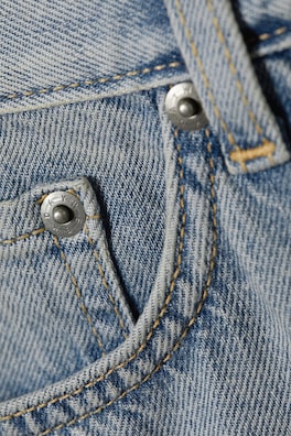 galaxy mid waist loose straight jeans - Brick Blue - Ljusblå | Weekday SE