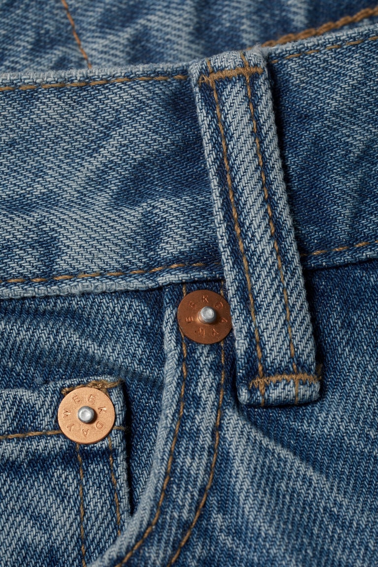galaxy mid waist loose straight jeans - 90s Blue - Mittelblau | Weekday DE