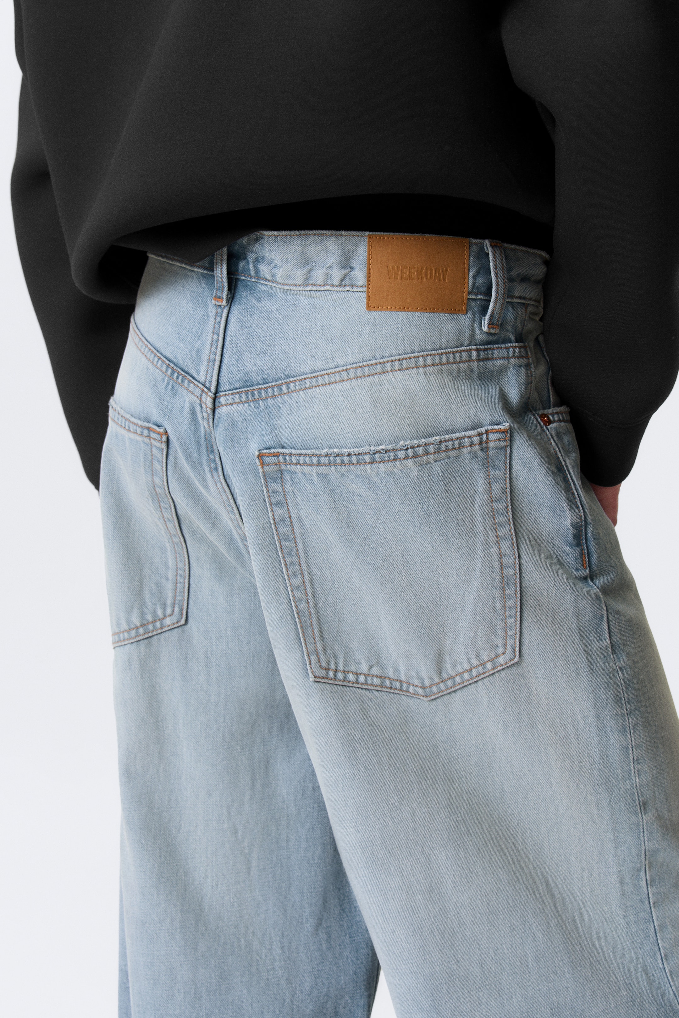 Astro Mid Rise Loose Baggy Leg Jeans - Kimberley Blue - Light Blue ...