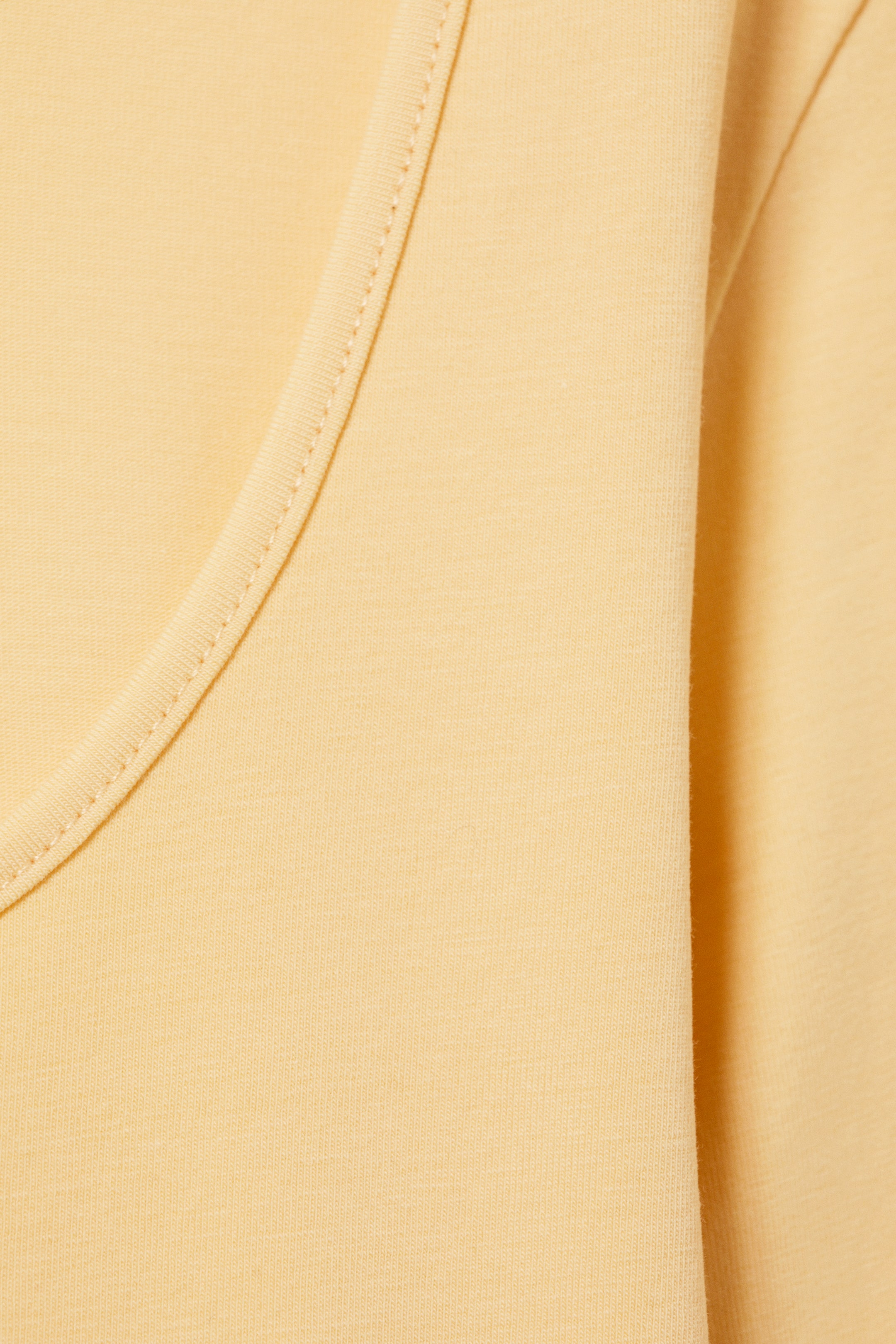 Women's Light Yellow Long-Sleeved Slim Fit Scoop Neck Top | H&M GB