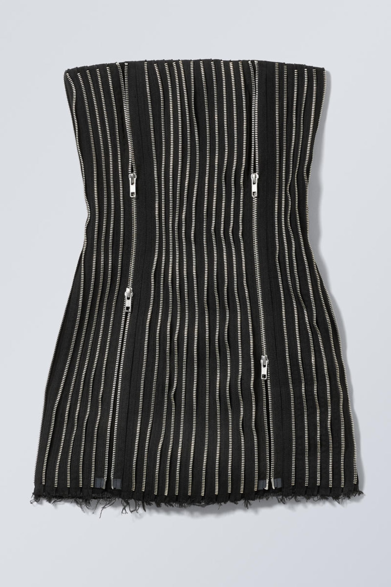 zip tube dress - Black | Weekday WW
