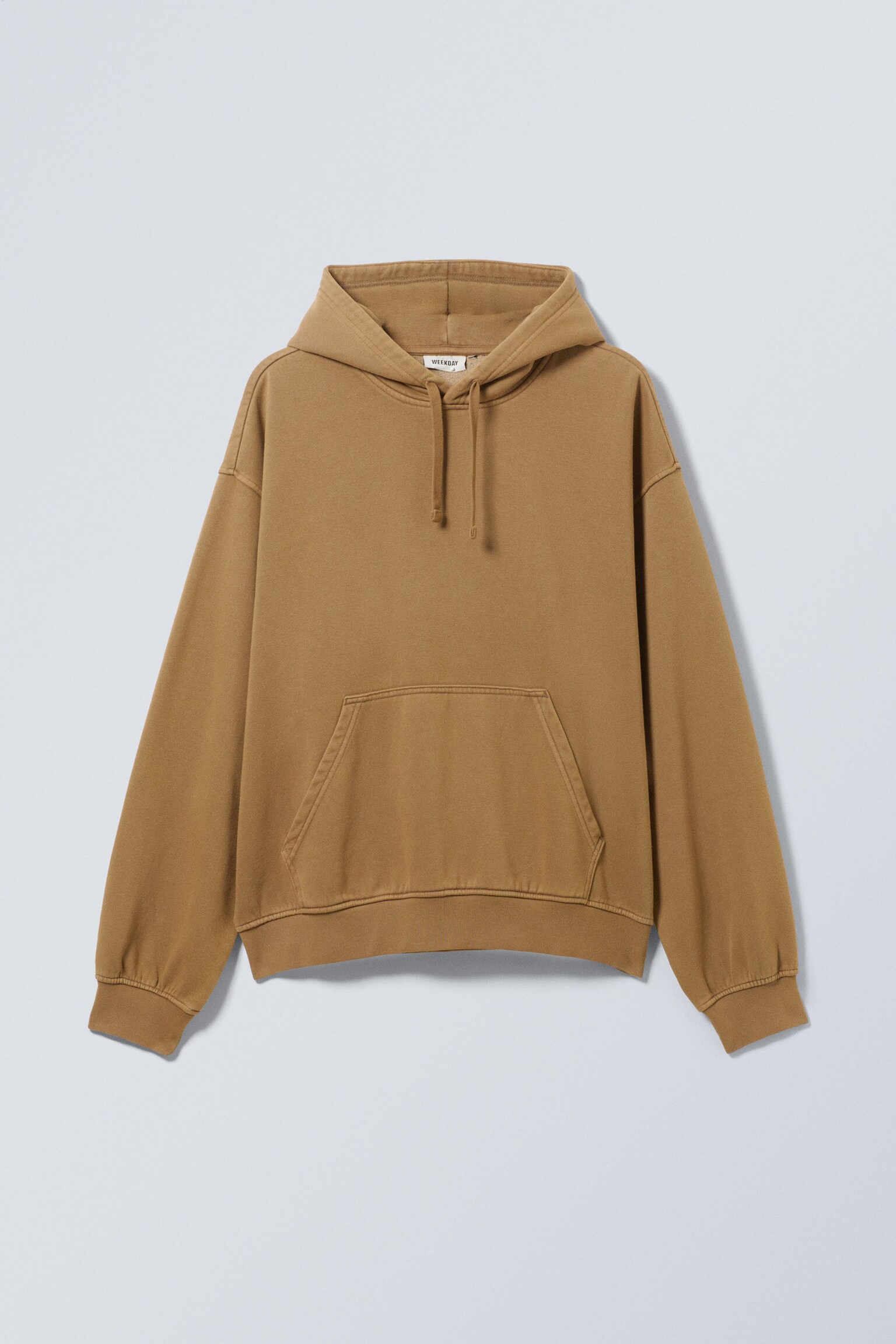 boxy heavyweight hoodie - Medium Brown | Weekday GB