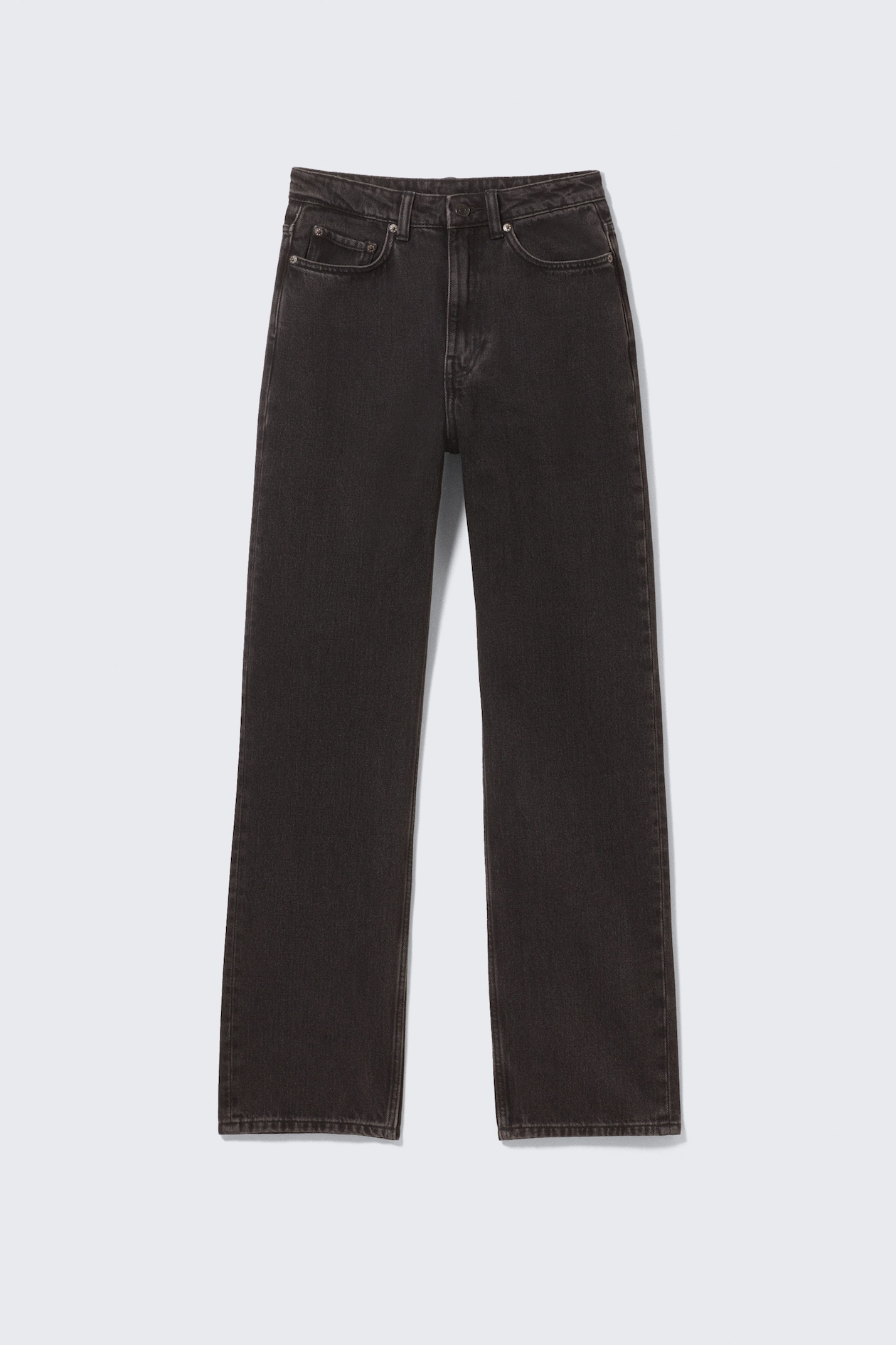 rowe super high waisted regular straight jeans - Echo Black - Svart ...