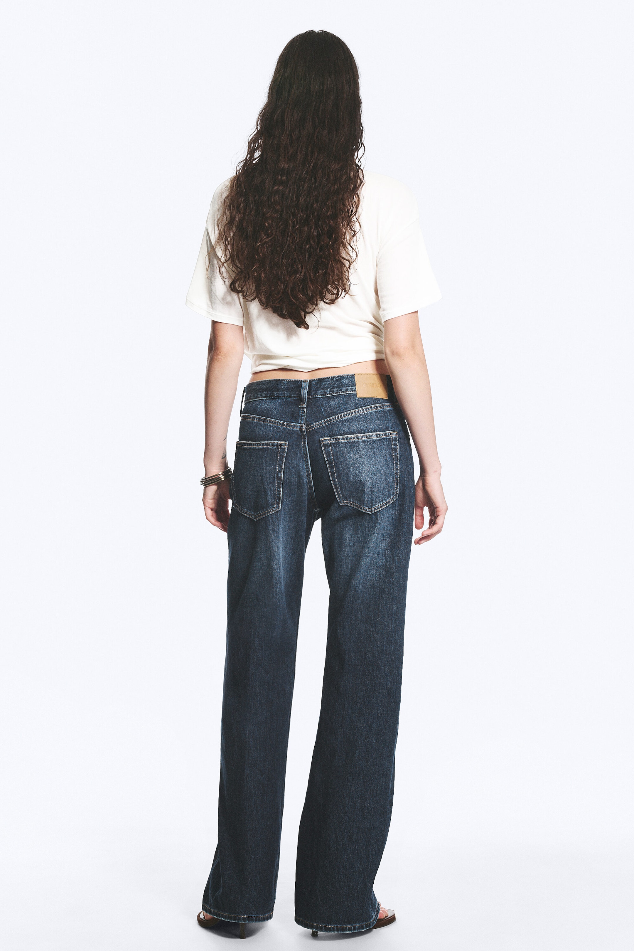 jean évasé standard taille basse helix - Misty Blue - Bleu foncé ...