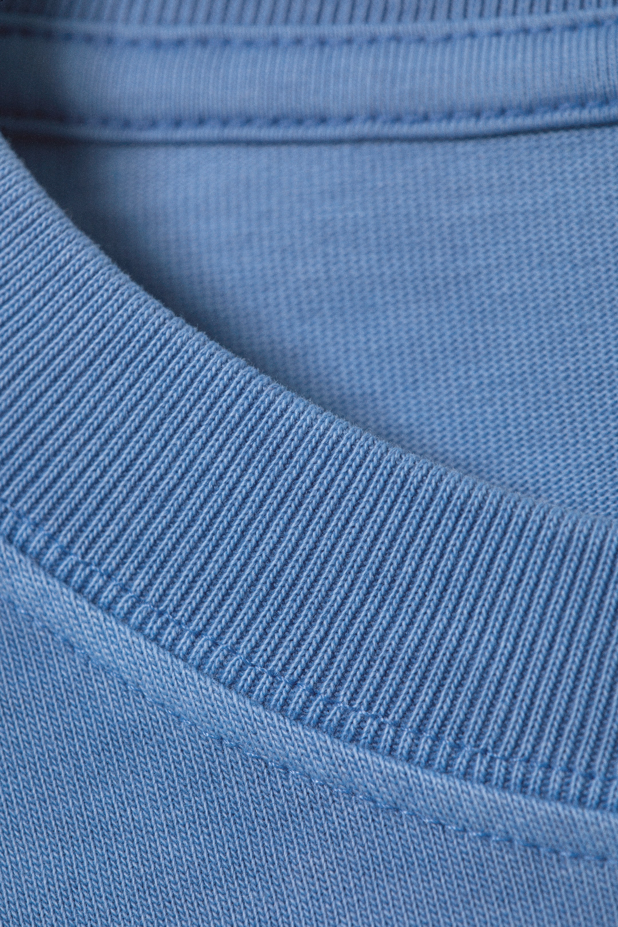 Tricou cu mâneci lungi, croială lejeră și boxy - Albastru Spălat ...