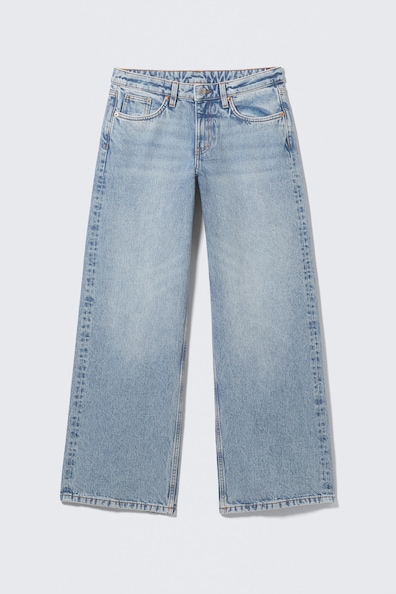 imoo low waist loose wide jeans - Fresh Blue - Ljusblå | Weekday SE