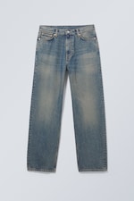 galaxy mid waist loose straight jeans - Steel Blue - Mellanblå | Weekday SE