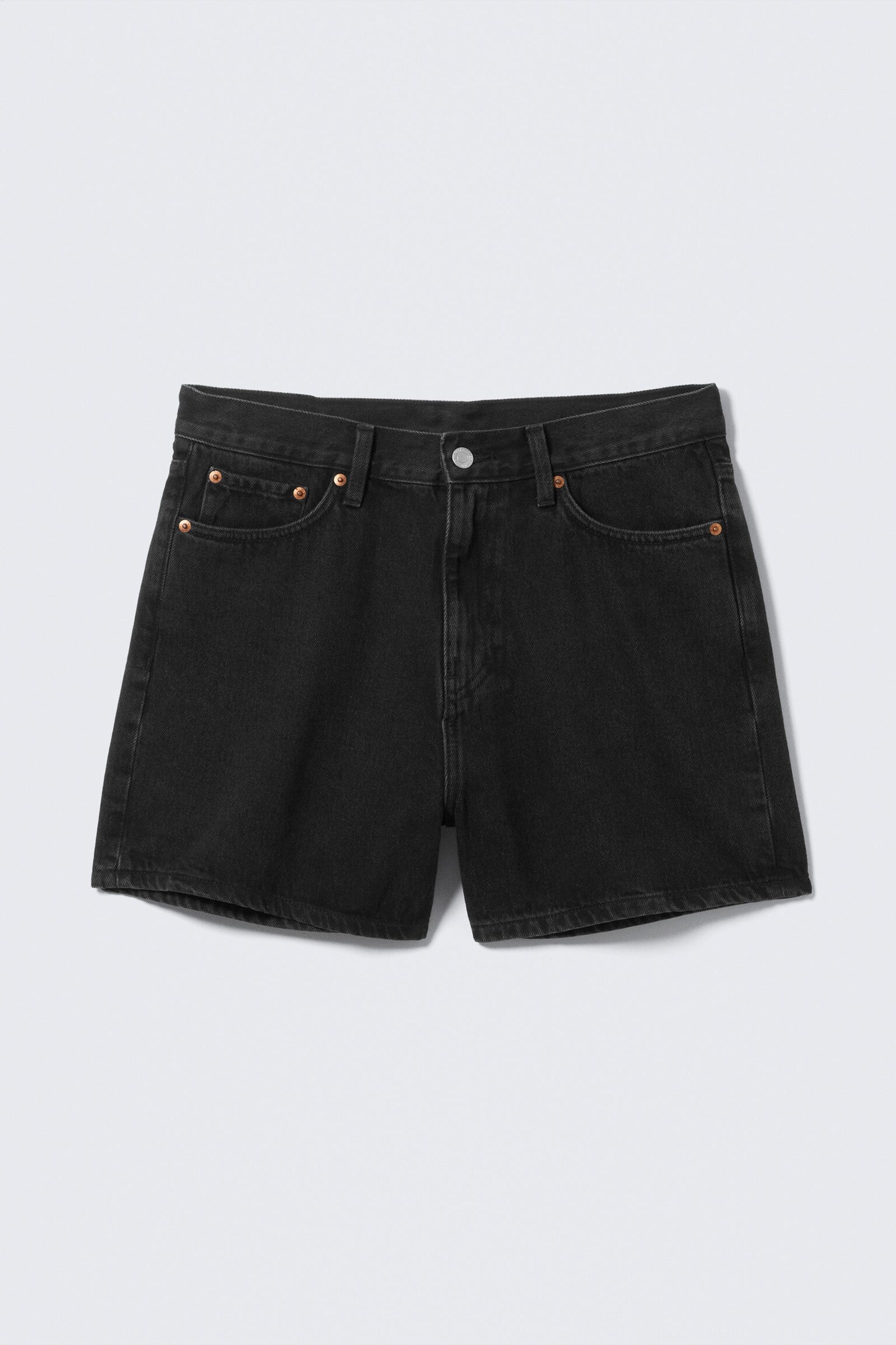 eris short loose fit denim shorts - Tuned Black - Black | Weekday WW