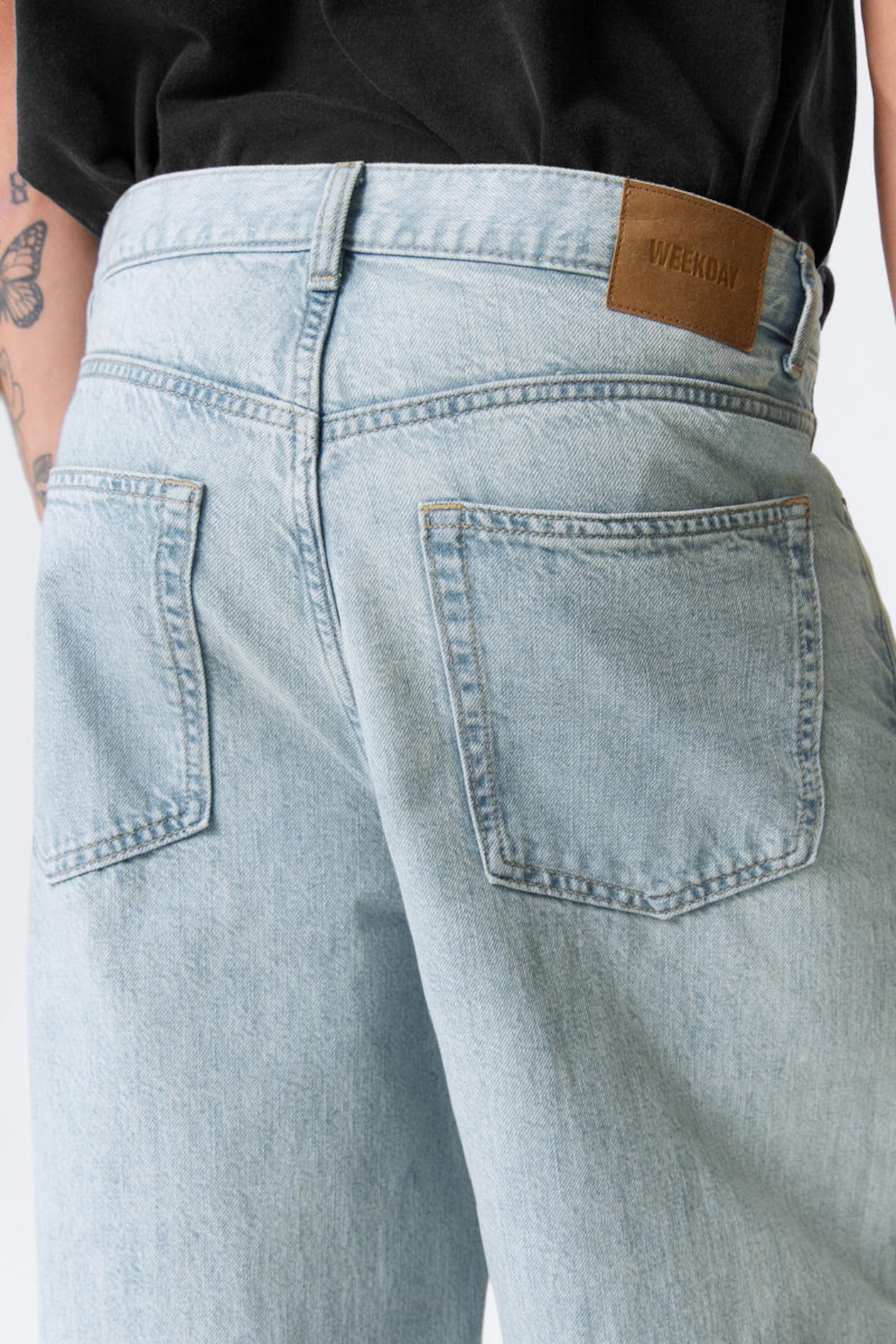 astro loose baggy leg jeans - Snow Blue - Light Blue | Weekday DK