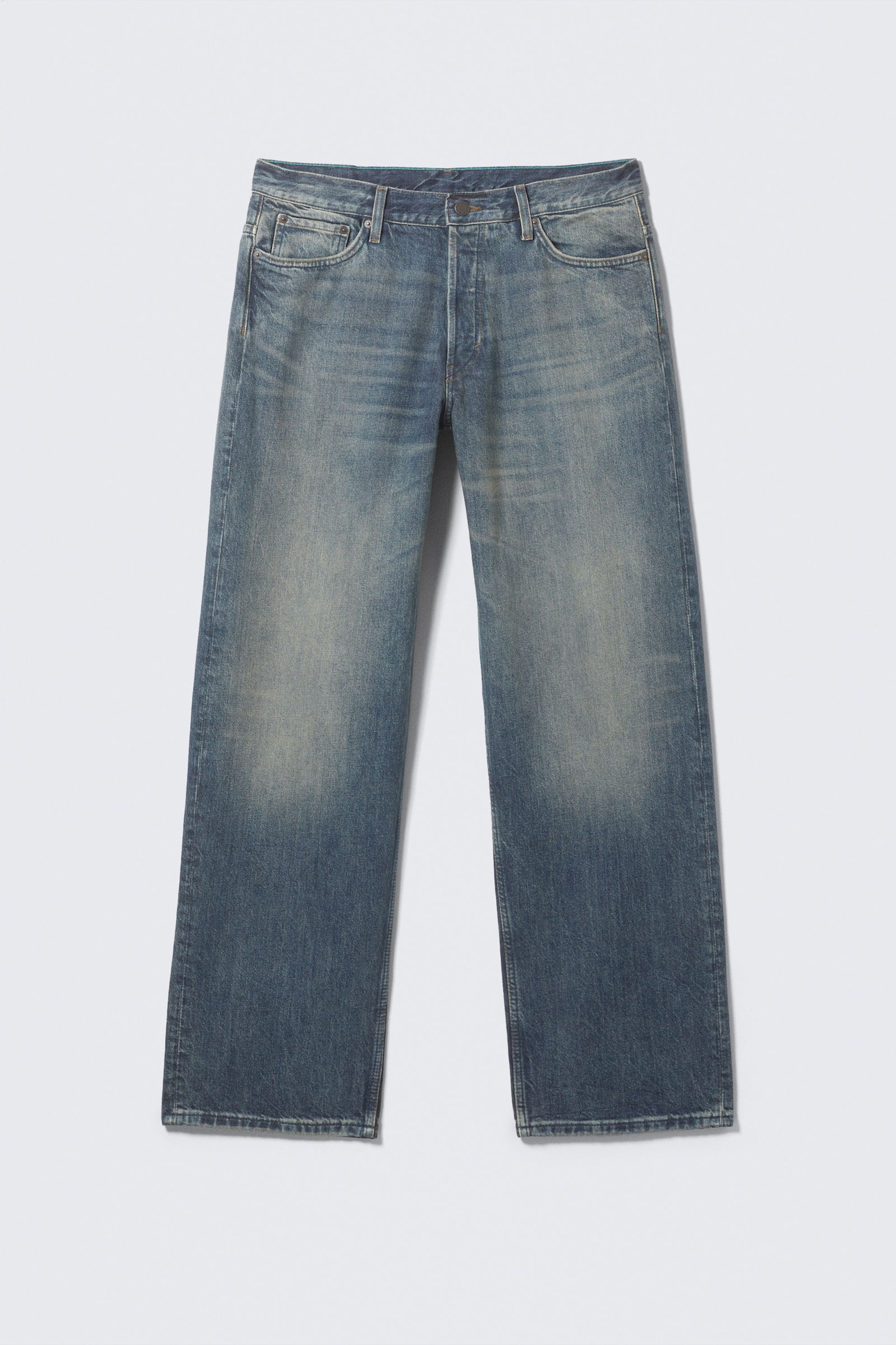 sphere low rise loose straight leg jeans - Baltic Blue - Dark Blue ...