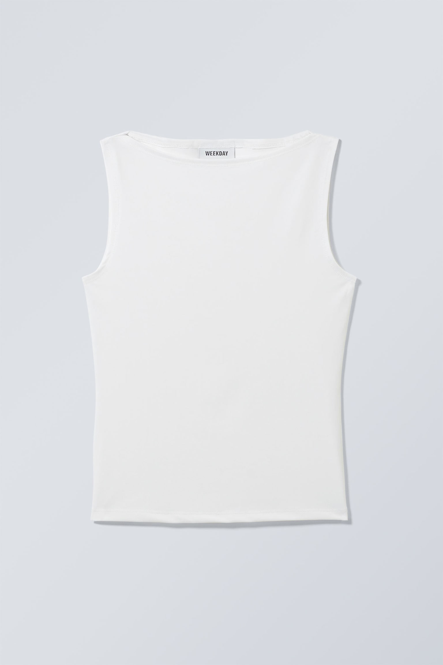 annie sleeveless boat-neck top - White | Weekday GB
