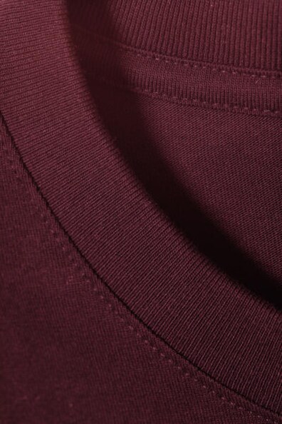 short boxy heavyweight t-shirt - Dark Red | Weekday WW