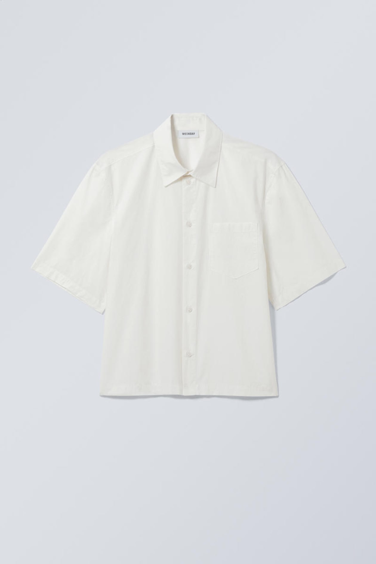 cropped short sleeve shirt - White | Weekday GB
