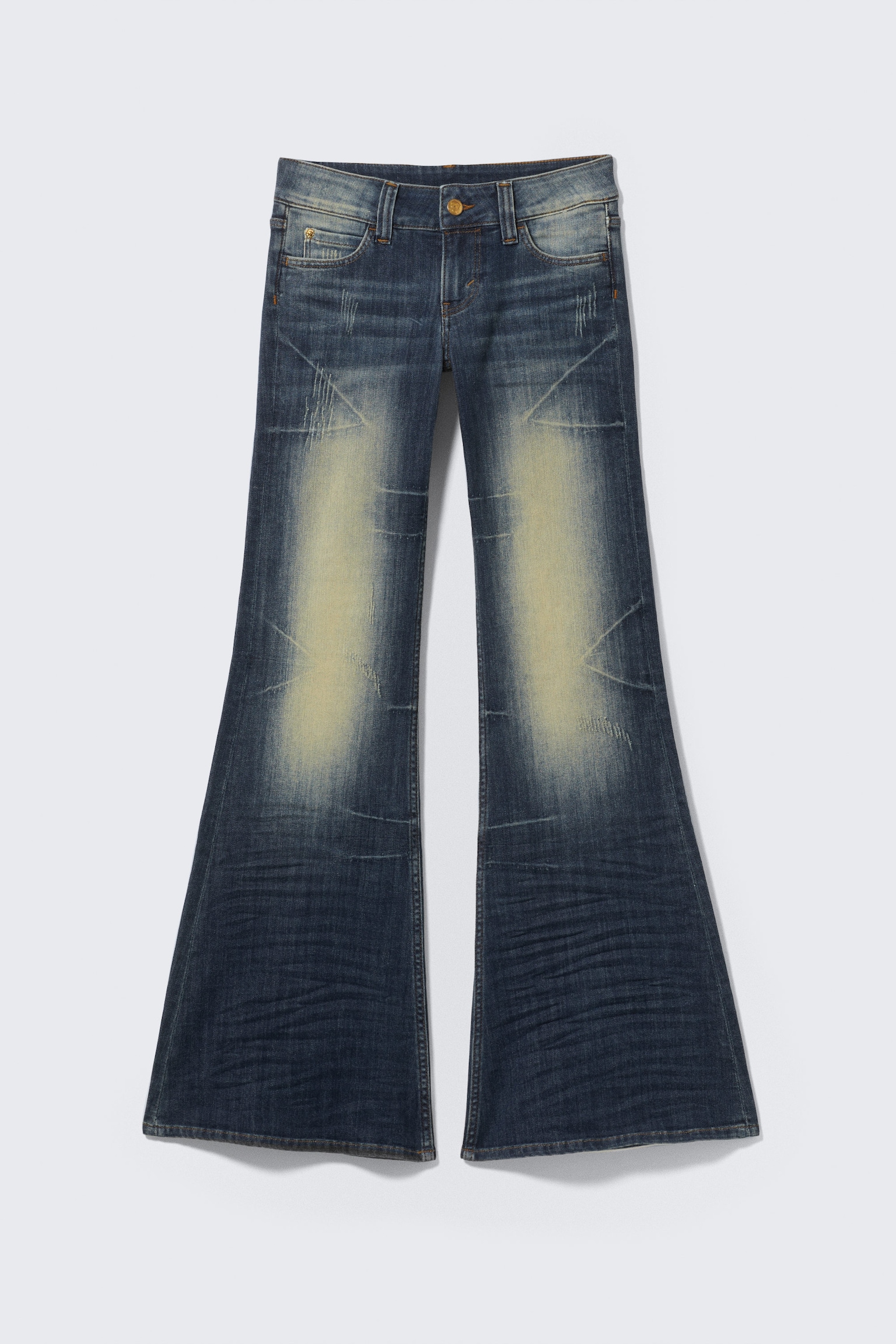 flare low rise flared skinny jeans - Canyon Blue - Dark Blue | Cheap ...