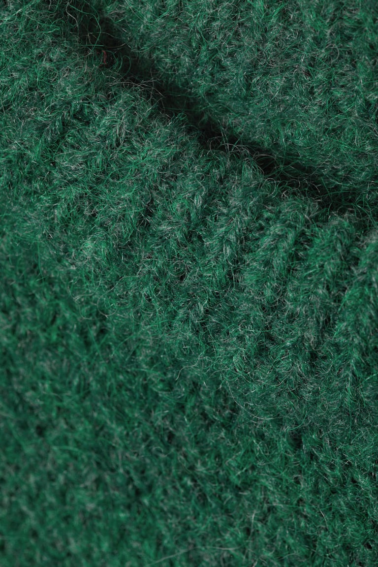 regular knitted wool-blend sweater - Dark Green | Weekday GB