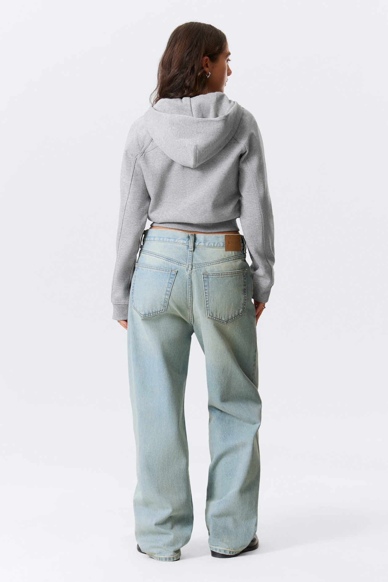 galaxy mid waist loose straight unisex jeans - Port Blue - Ljusblå ...