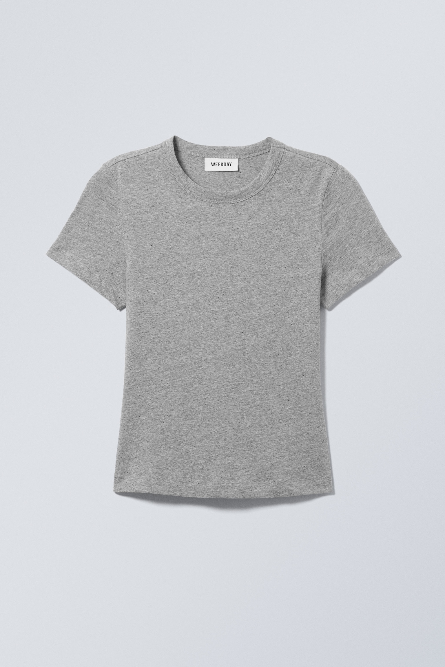 slim fitted t-shirt - Grey Melange | Weekday GB