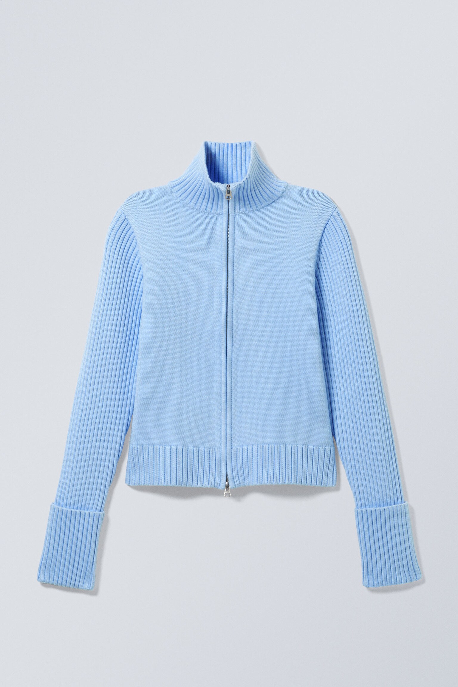 winona zip cardigan - Light Blue | Weekday WW