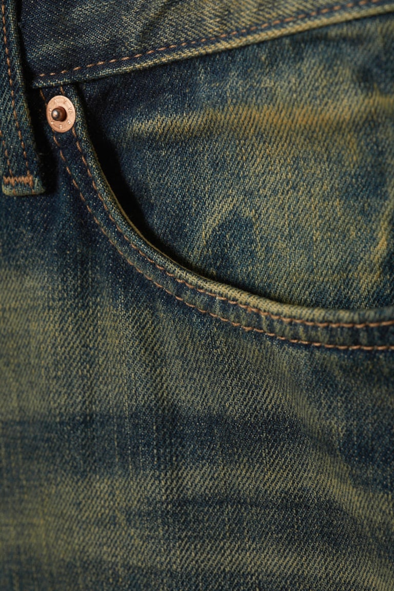 sphere low rise loose straight leg jeans - Carson Blue - Medium Blue ...