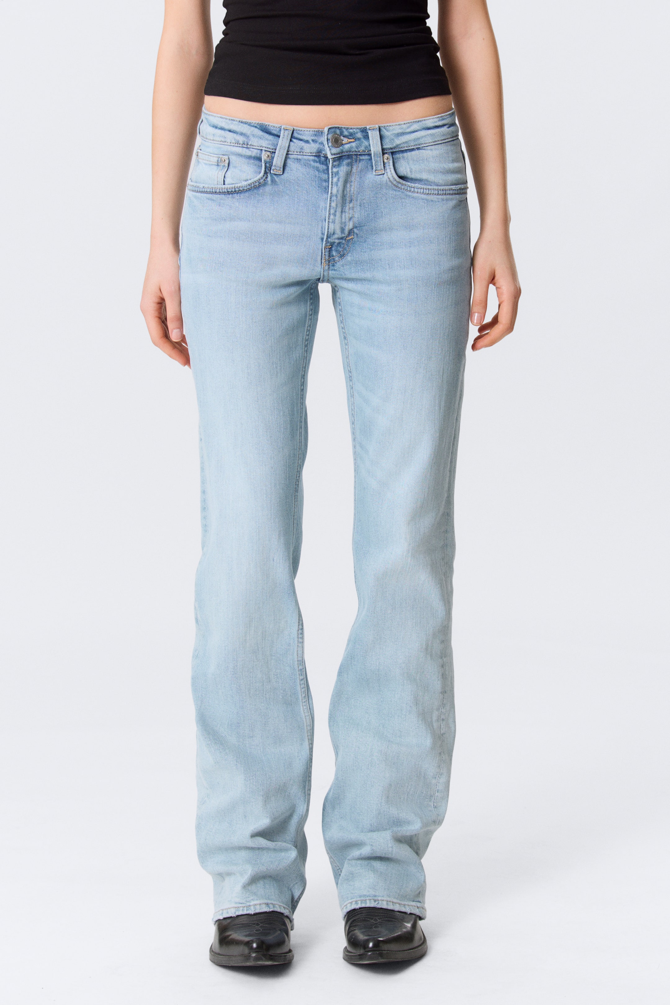 Women's Dream Blue - Light Blue Tension Mid Rise Slim Bootcut Jeans | H ...