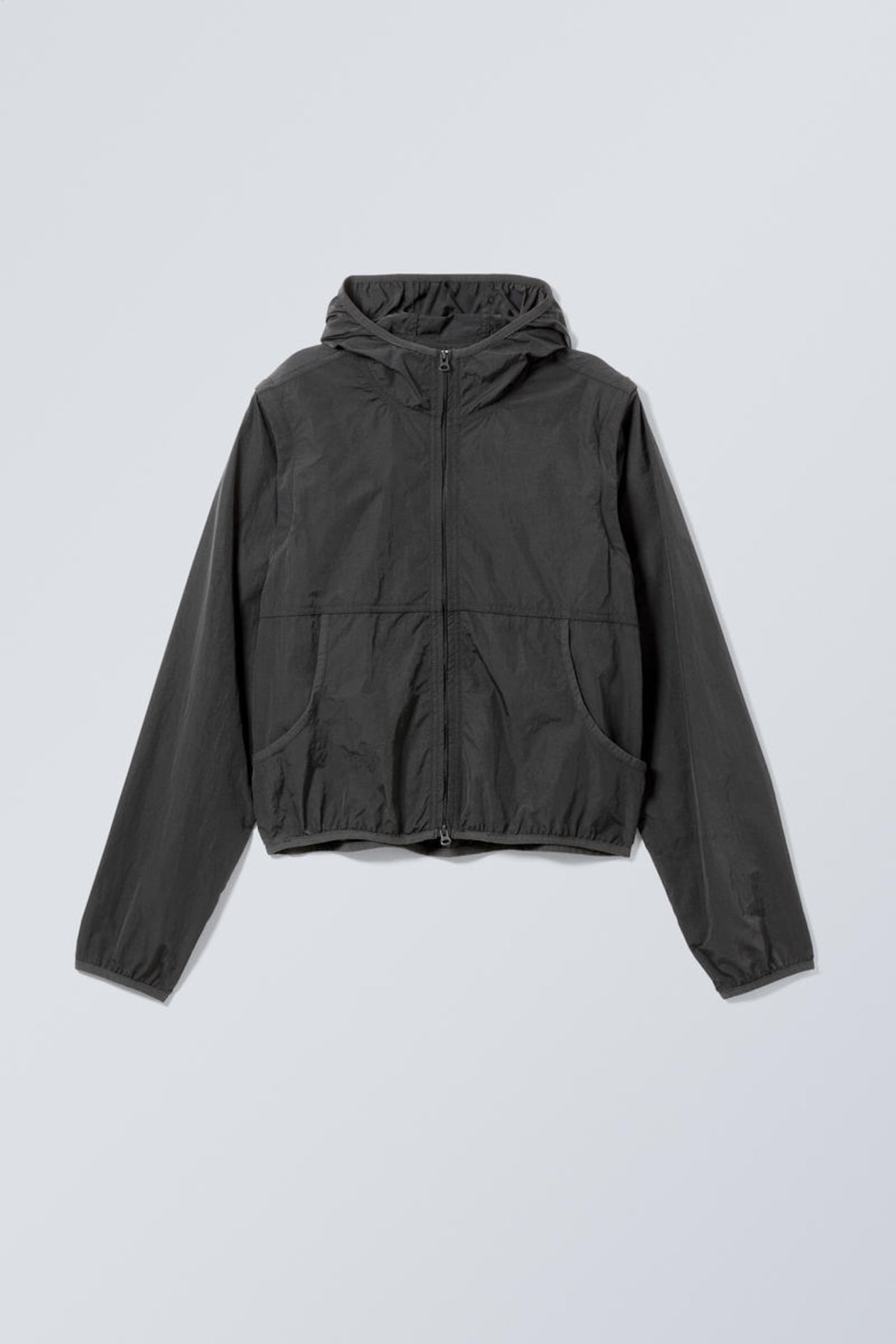 tracksuit-jacka i nylon - Mörkgrå | Weekday SE