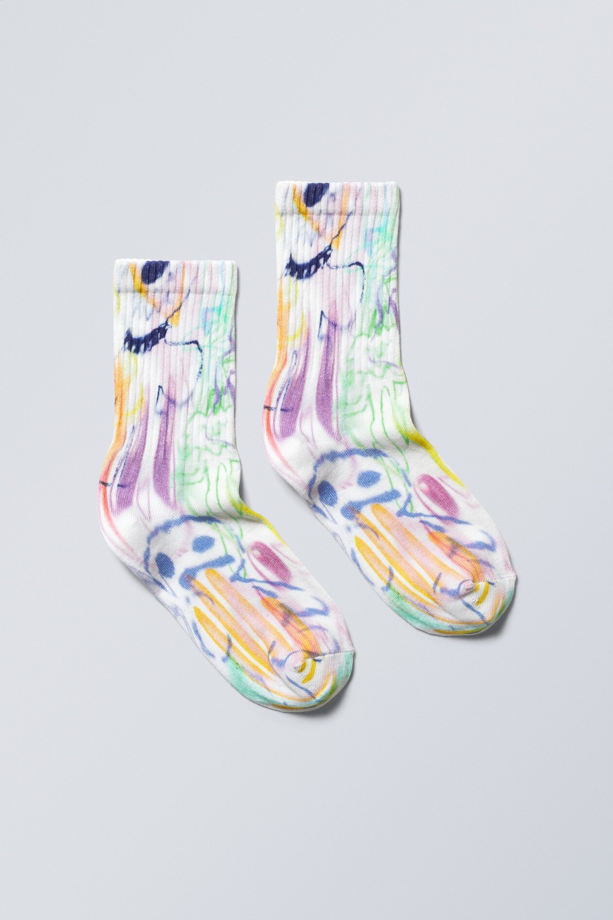 Women's Drippy scribble Sport Printed Socks | H&M GB