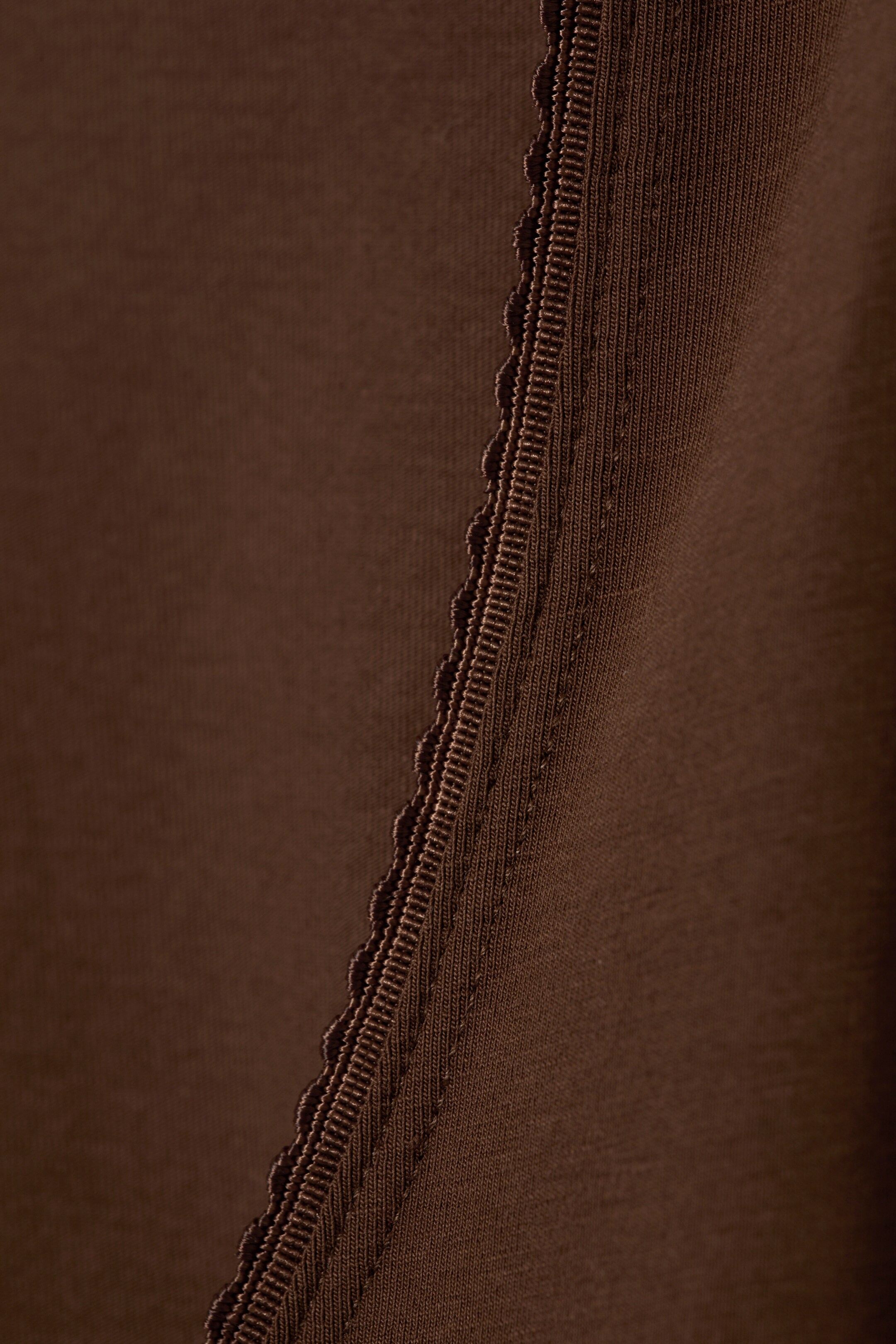 Fitted Three-Quarter Sleeve Top - Dark Brown - Ladies | H&M GB