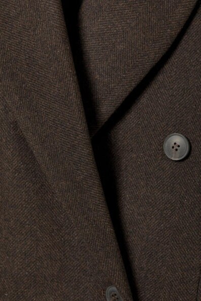 logan double-breasted wool-blend coat - Dark Brown | Weekday EU