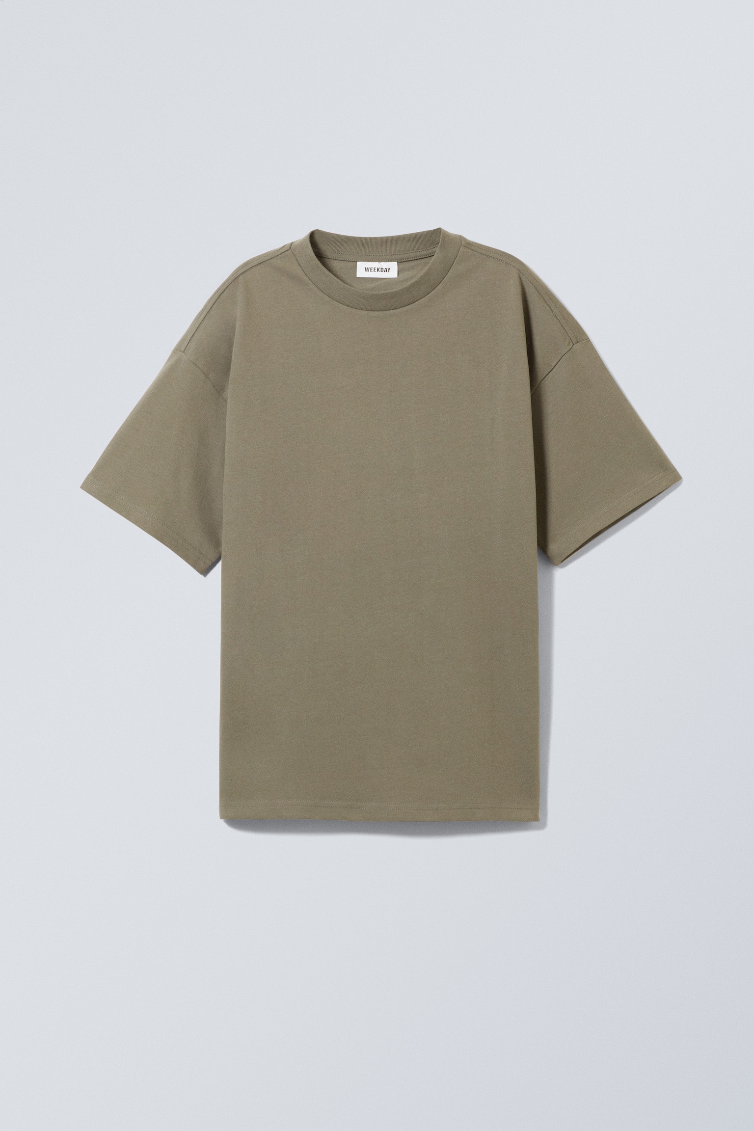 lös boxig t-shirt - Khakigrön | Weekday SE