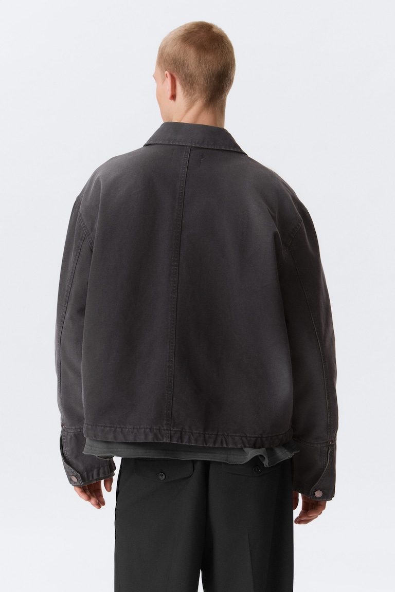relaxed washed utility jacket - Washed Black | Weekday WW