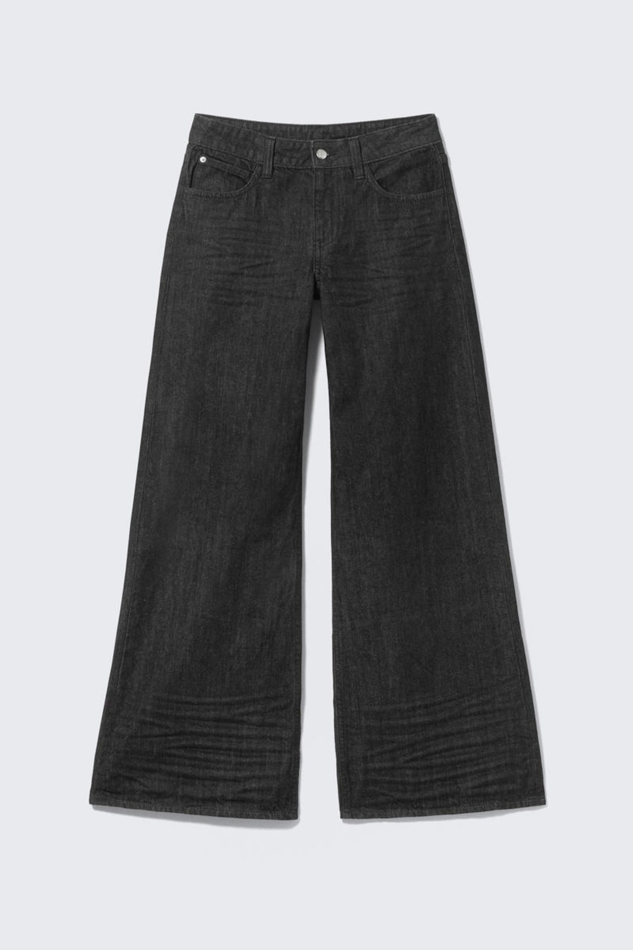 poser regular waist loose wide jeans - Extra Black Rinse | Cheap Monday EU