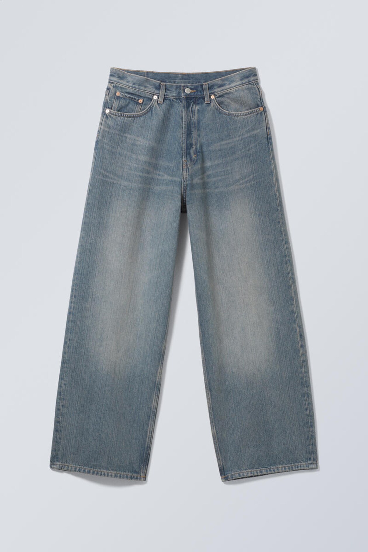 astro loose baggy leg jeans - Trove Blue - Mittelblau | Weekday DE