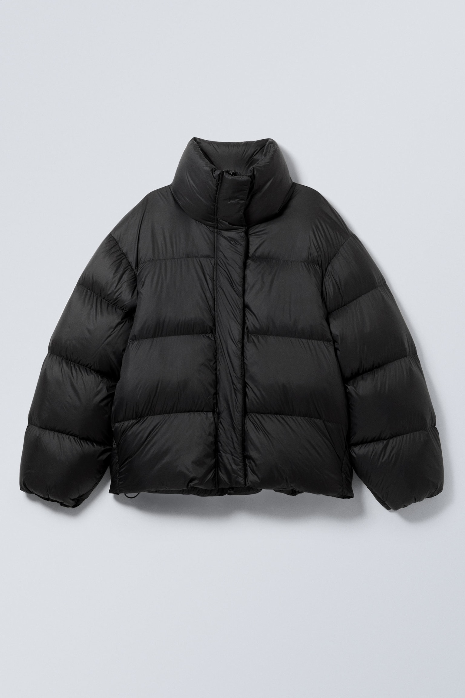 oversized recycled down puffer jacket - Black | Weekday WW