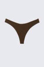 V Shaped Thong Bikini Bottoms Dark Brown Weekday Ww