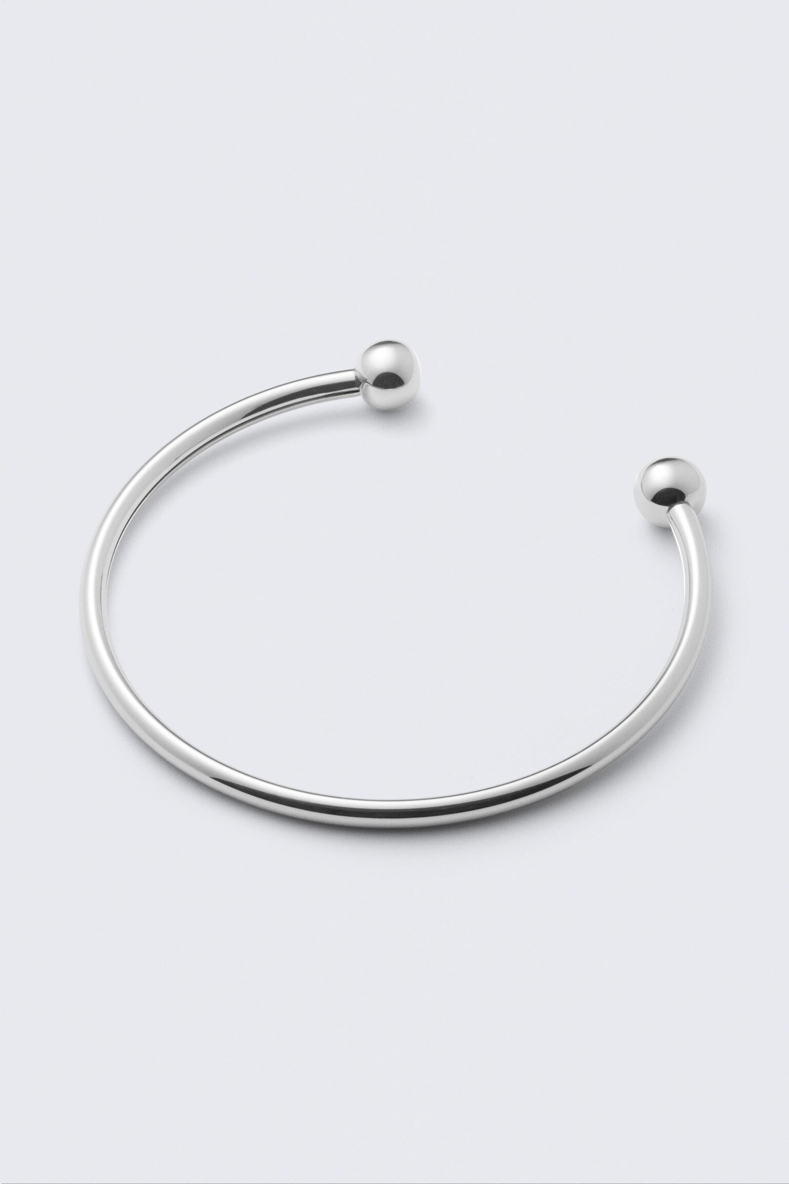 sculptural polished open necklace - Silver | Weekday WW