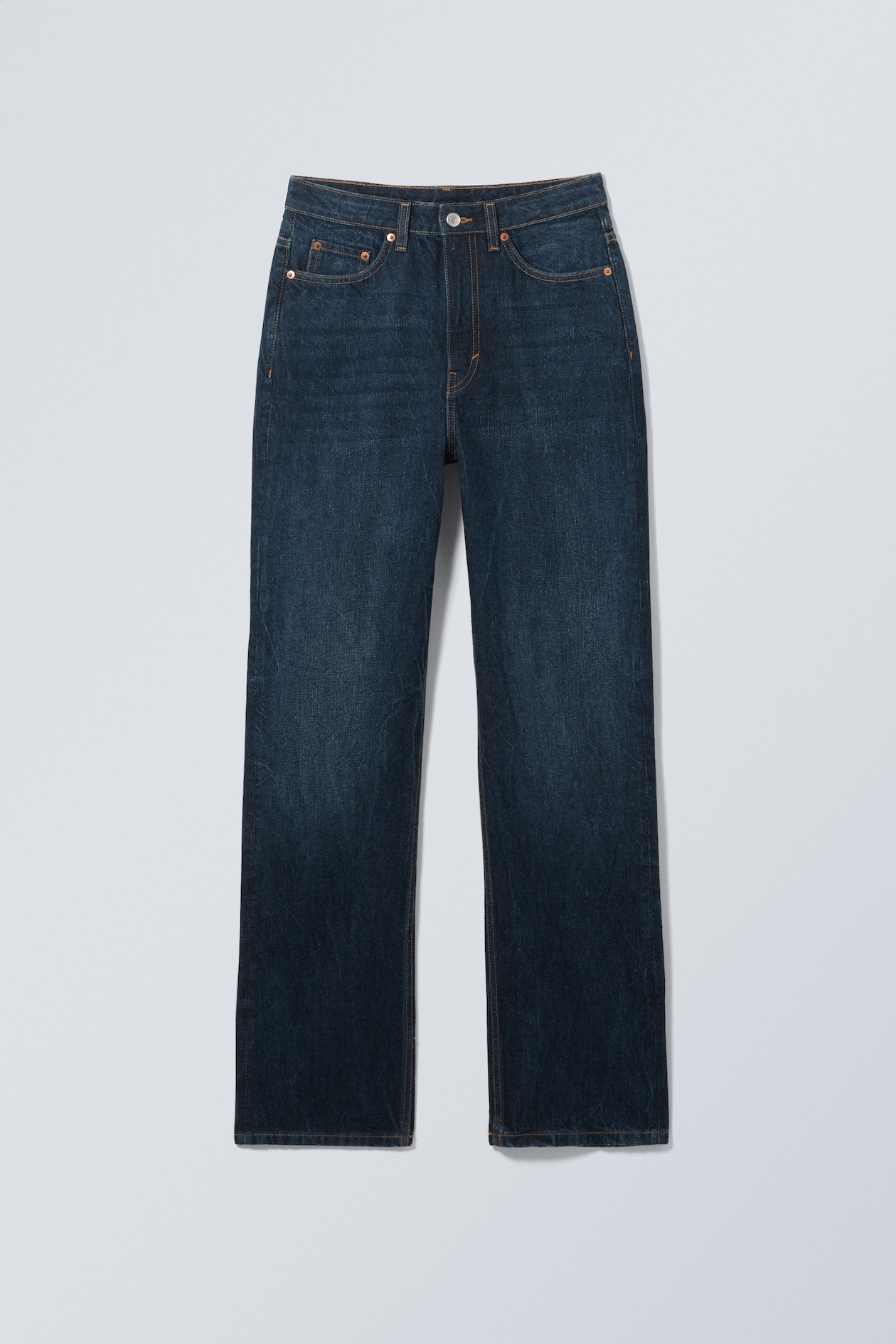 rowe super high waisted regular straight leg jeans - Compact Blue ...