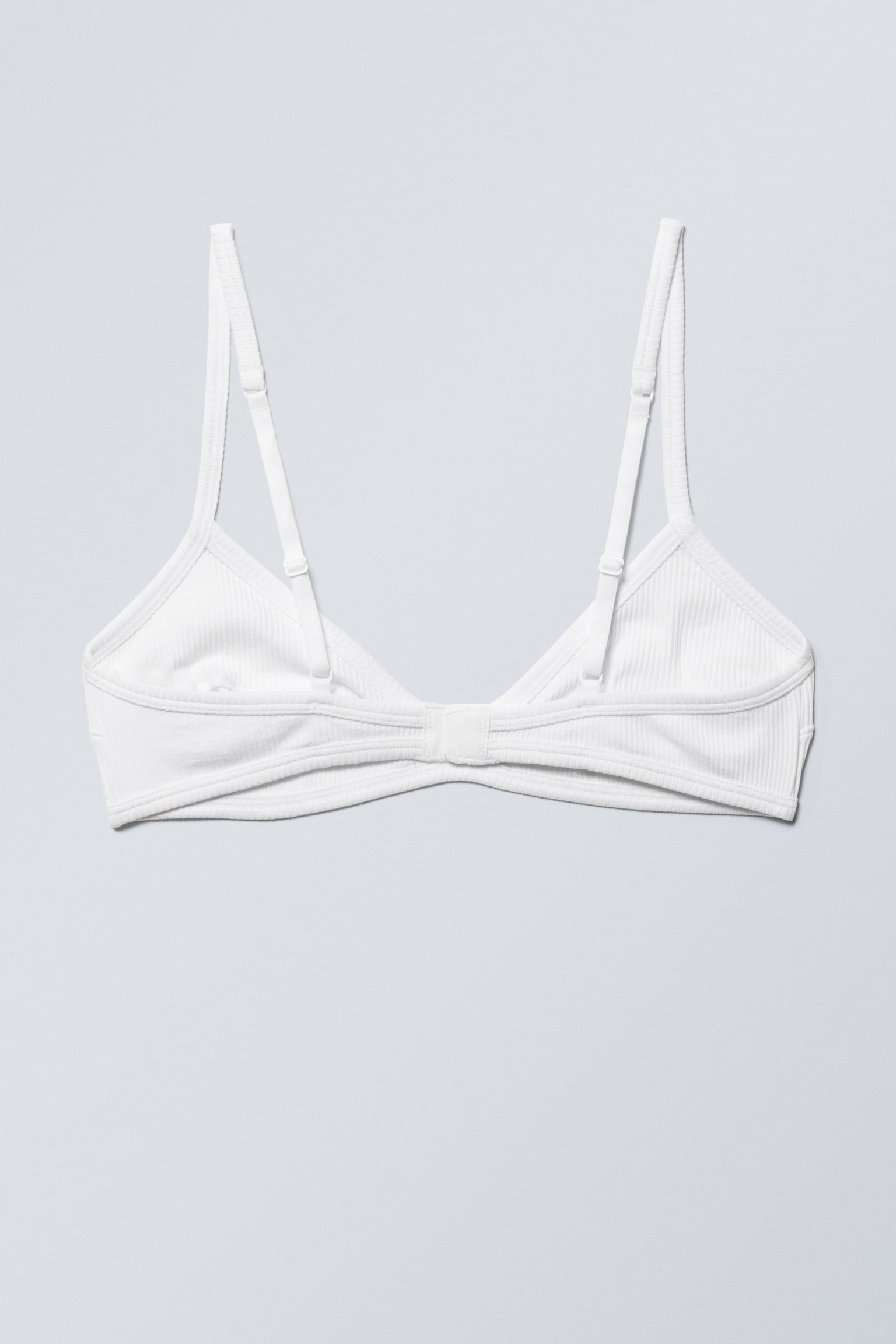 rib scoop cotton bra - White | Weekday WW