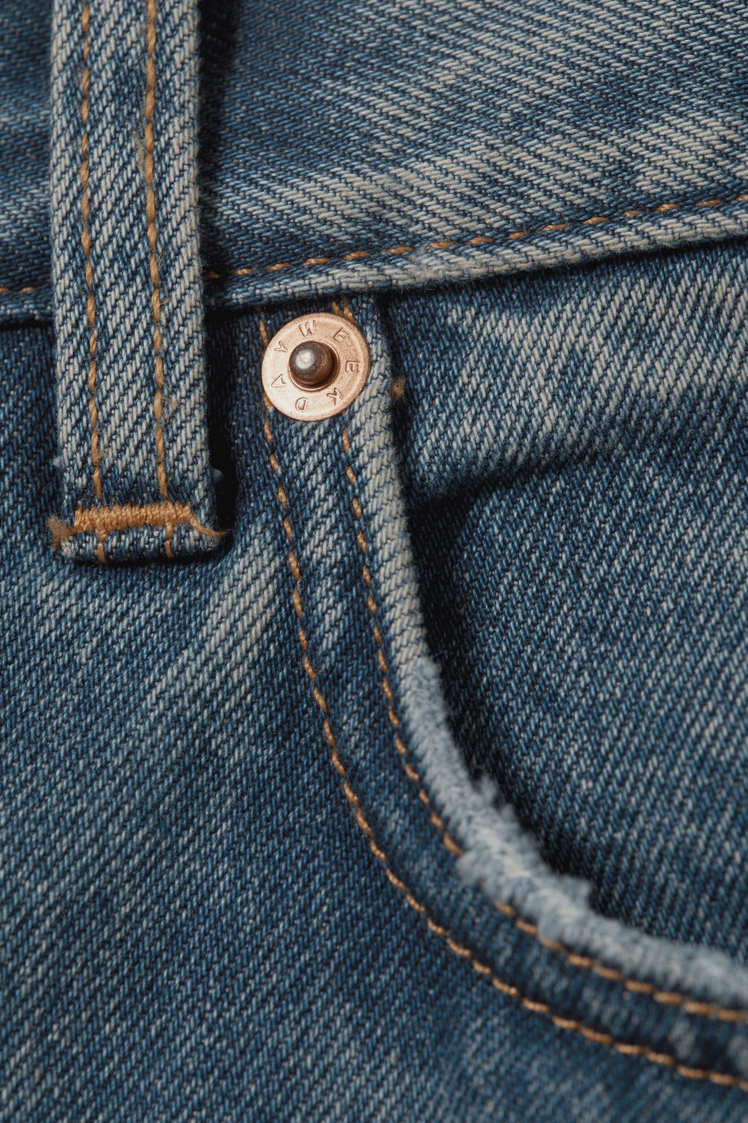 space mid waist relaxed straight jeans - Iron Blue | Weekday DE