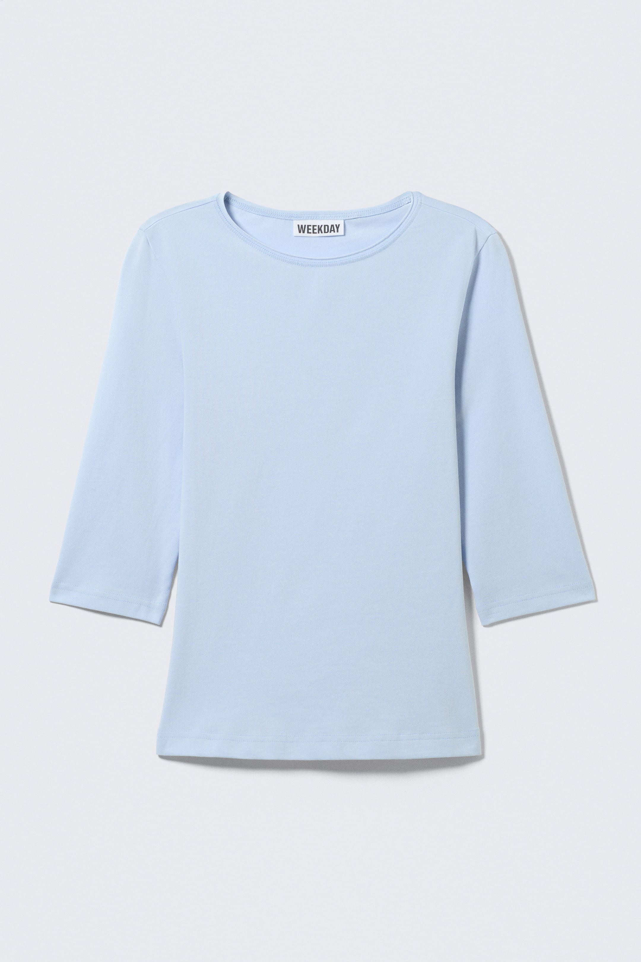 Tettsittende topp med trekvart ermer - Lyseblå - Ladies | H&M NO