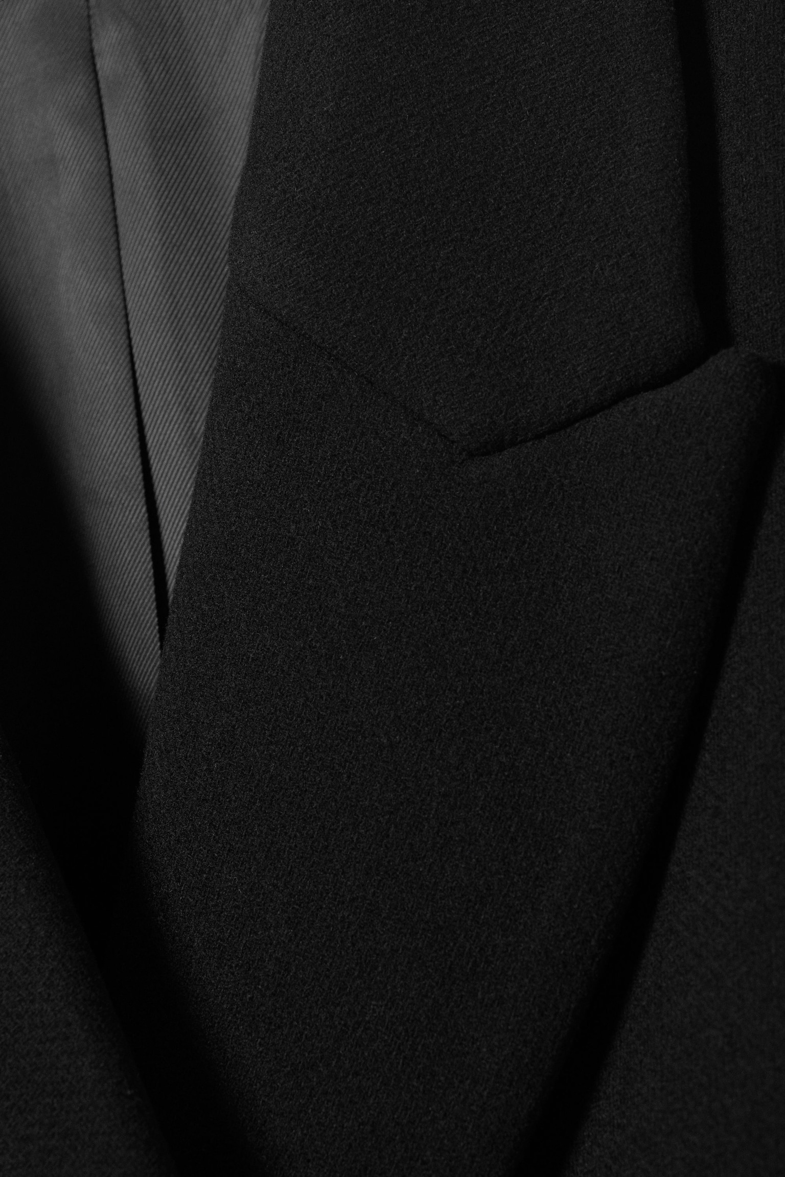 logan double-breasted wool-blend coat - Black | Weekday WW