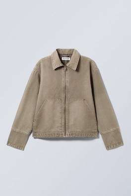 relaxed washed utility jacket - Dusty Mole | Weekday WW