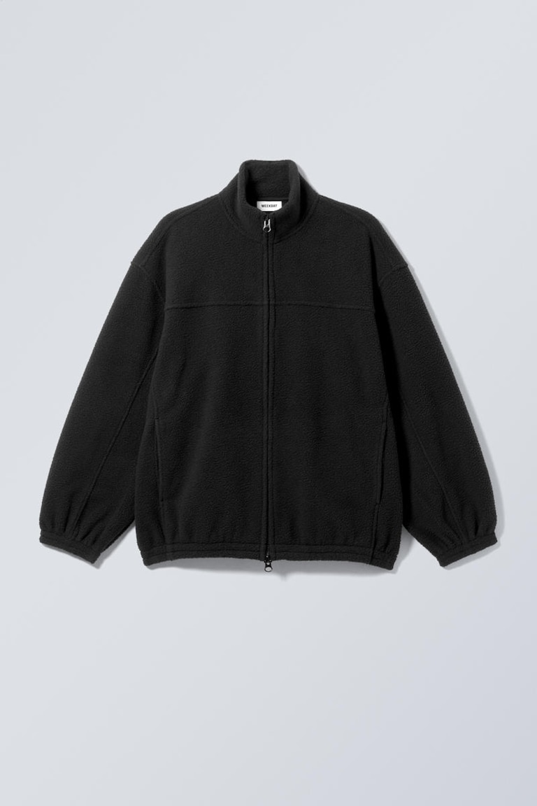 fleece zip jacket - Black | Weekday WW
