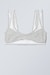 layered cotton mesh bra - Light Grey Melange & White | Weekday WW