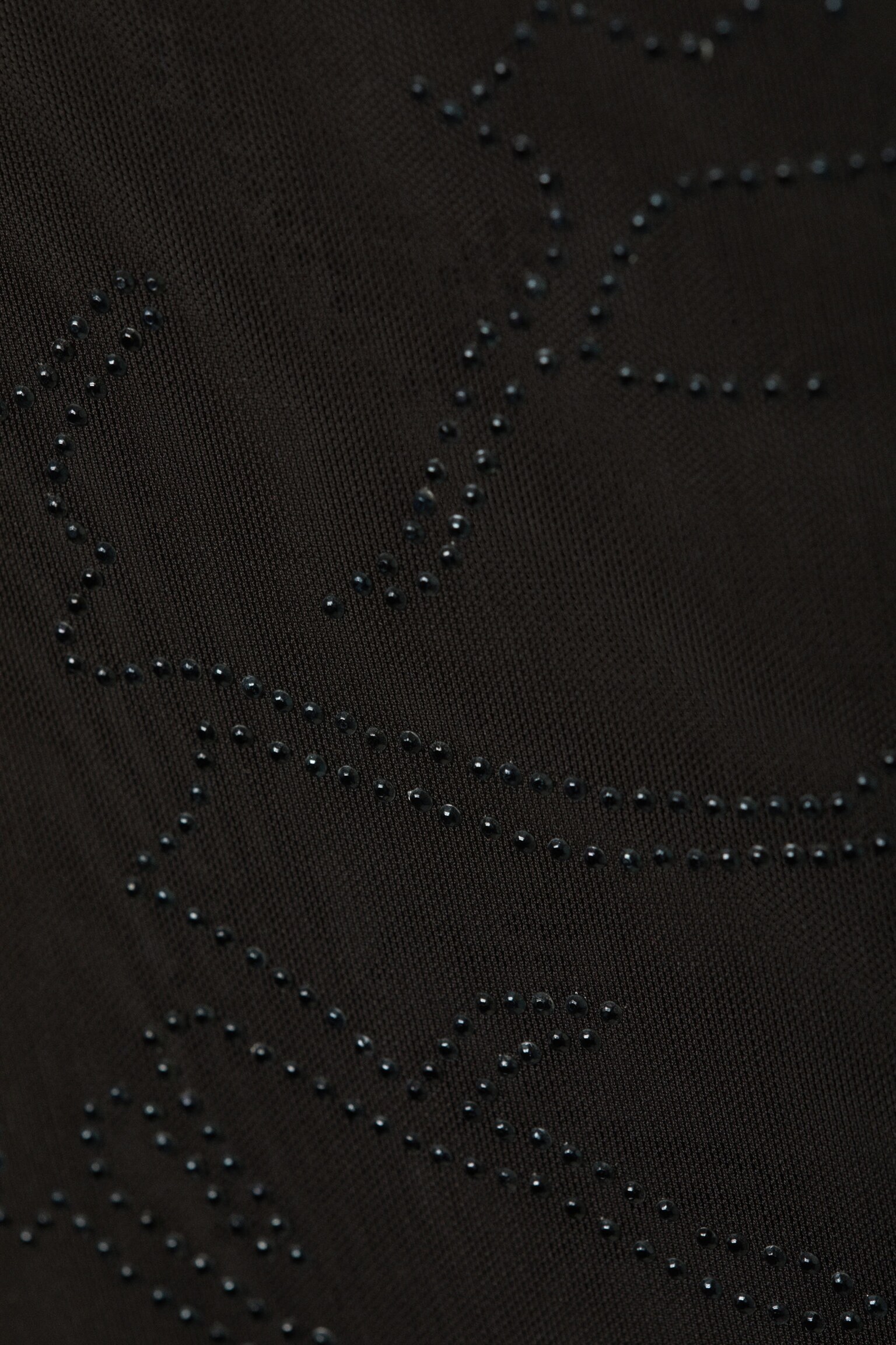 rhinestone long sleeve mesh top - Dark Brown | Weekday WW