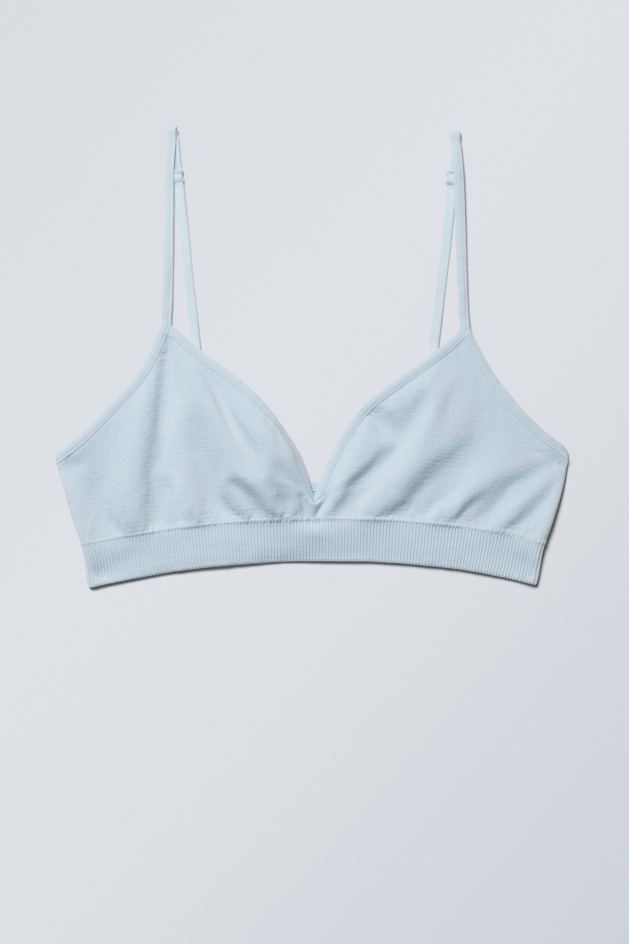 cat soft seamless triangle bra - Light Blue | Weekday WW