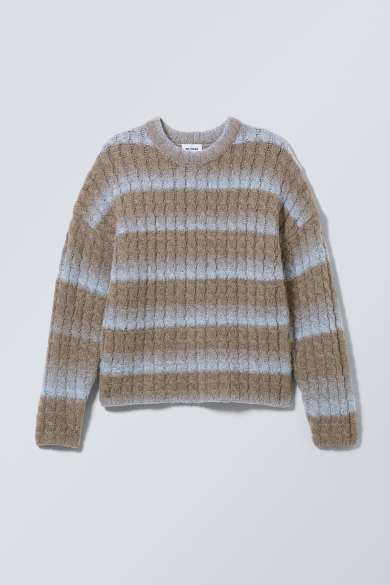 connor knitted sweater - Mullvad & Blue Fade Stripes | Weekday SE